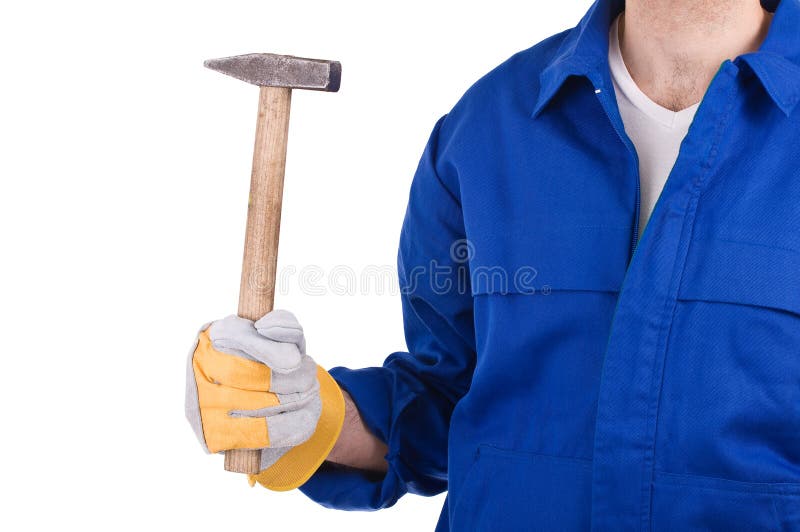 Blue collar worker. stock photo. Image of foreman, bluecollar - 34584930