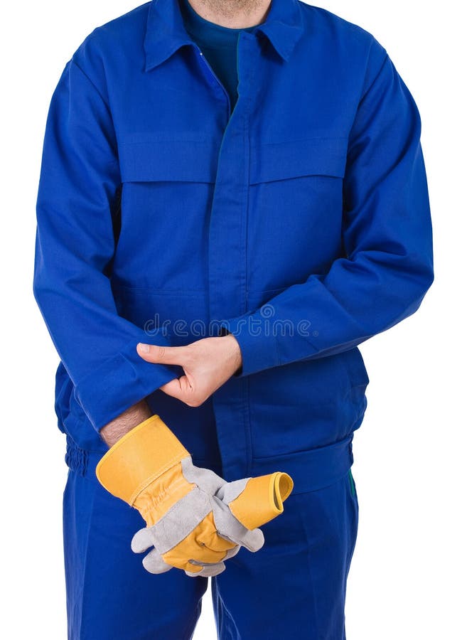 Blue collar worker. stock photo. Image of mechanic, person - 34684318
