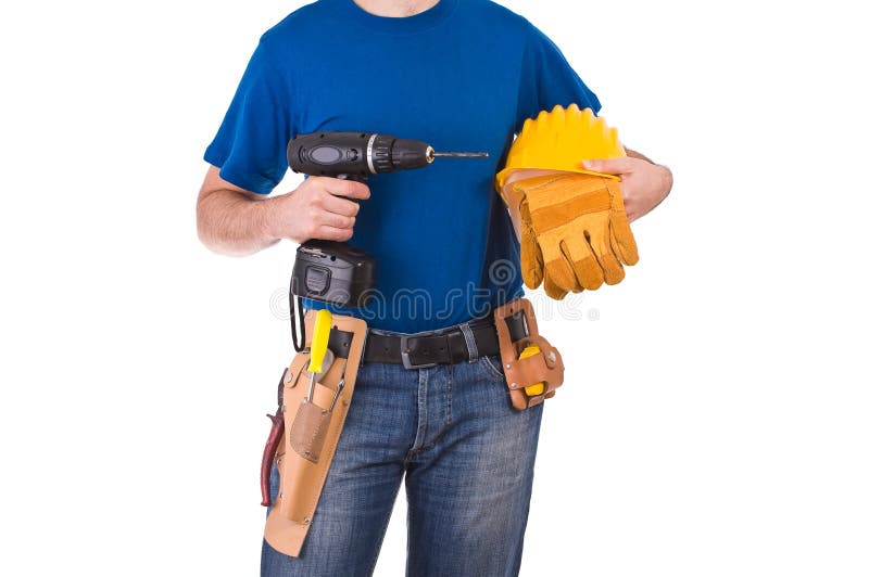 Blue collar worker. stock photo. Image of carpenter, laborer - 35726664