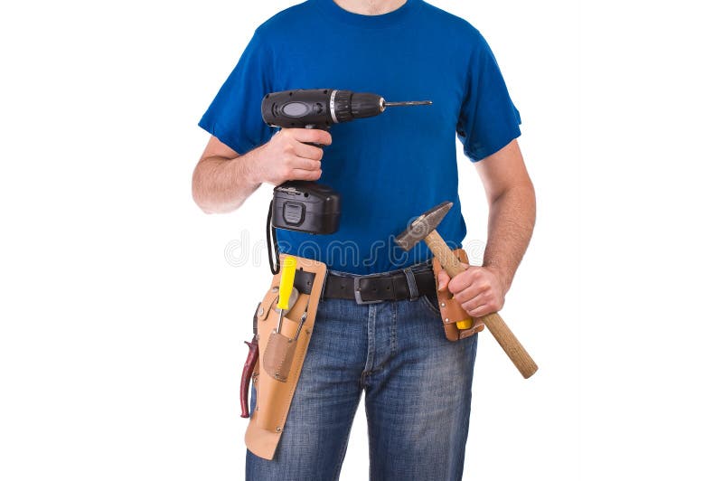Blue collar worker. stock image. Image of laborer, carpenter - 35735775