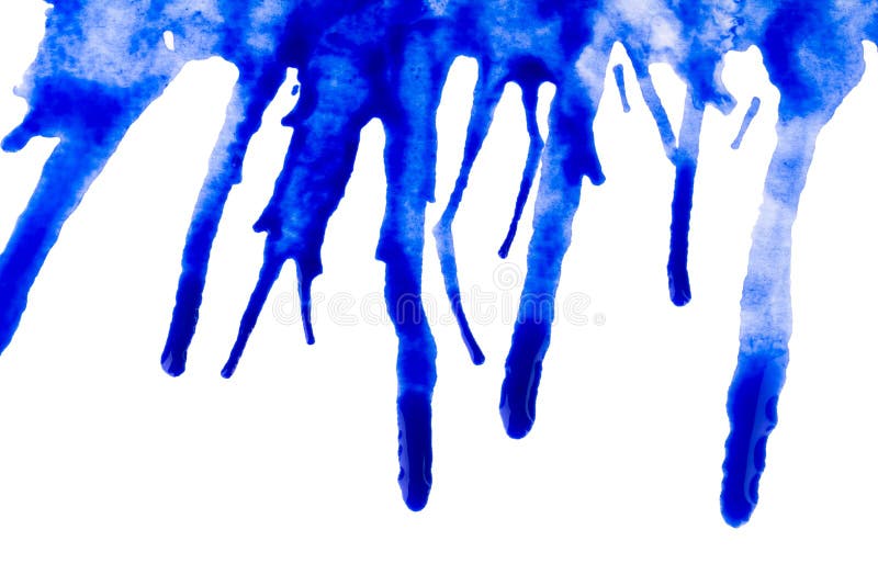 Blue Color Abstract Art Isolated on White Background Drop Stock Photo ...