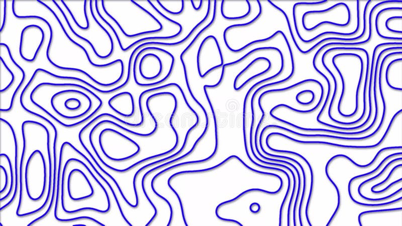 Blue Color Abstract Pattern with Animation of Morphing Line As ...