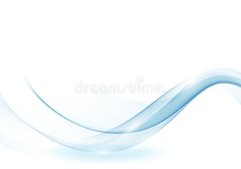 Blue Stream Transparent Wave Smoke Abstract Background Design Element ...