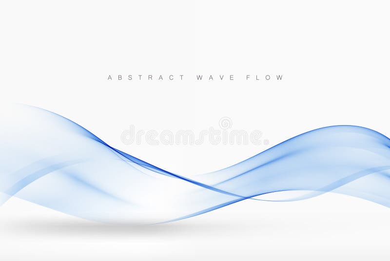 Blue Color Abstract Wave Design Element,transparent Wave Flow with ...