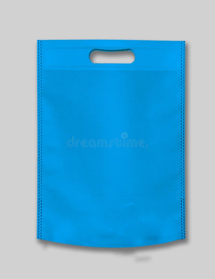 Blue Color Bag for Shopping, Non Woven Bag Stock Image - Image of woven ...