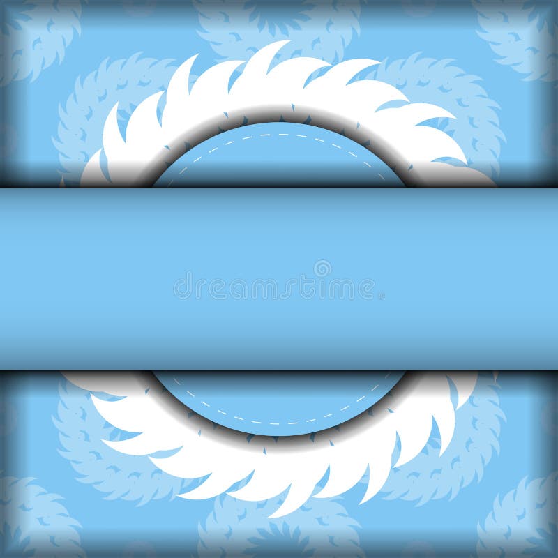 Blue Color Banner Template with Abstract White Pattern for Design Under ...