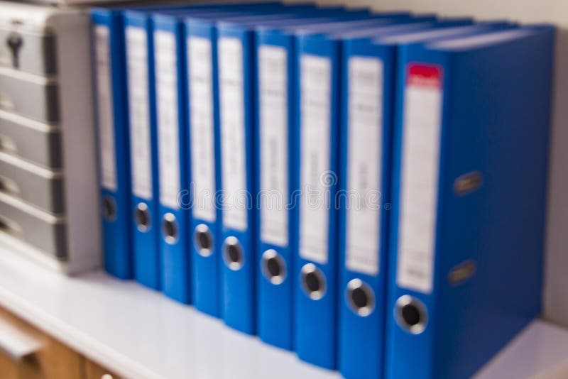 Blur Office Files stock image. Image of dark, blue, documentation ...