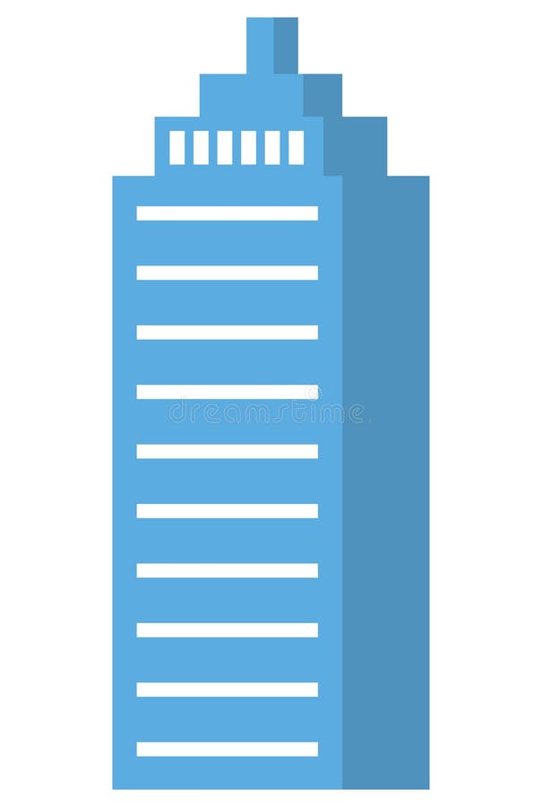 Color Building and House Icon Set Stock Vector - Illustration of broker ...