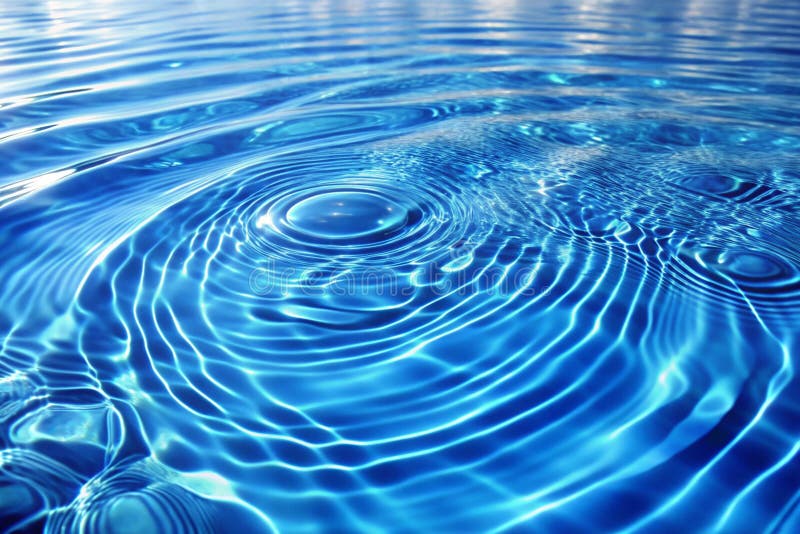 Blue Color Clear Water Ripple Surface Texture for Aquatic Background ...