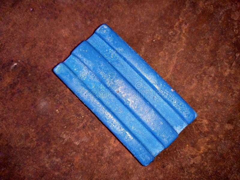 Blue Color Cloth Washing Soap with Isolated on Stone Background Stock ...
