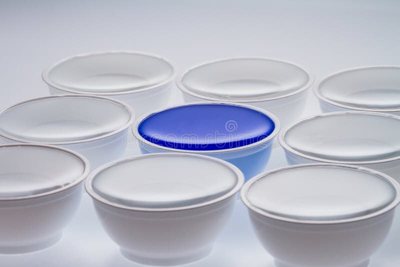 Blue color on cup stock photo. Image of background, throwaway - 31704154