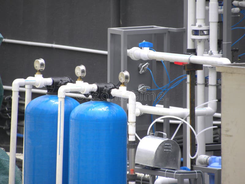 Water Treatment and Filtration System Stock Image - Image of pure ...