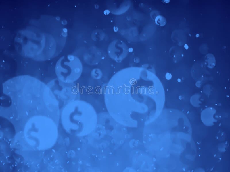 Blue Color Dollar Bokeh Background and Texture Stock Photo - Image of ...
