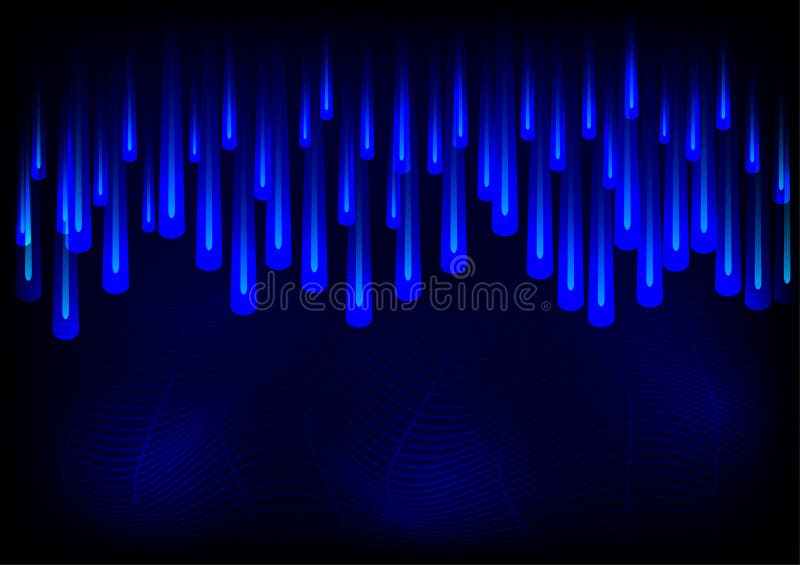 Blue Color Dripping Hi-tech. Abstract Background Stock Illustration ...