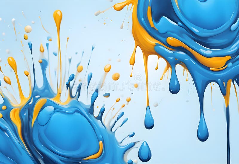 Blue Color Drop Paint Abstract Background Stock Illustration ...