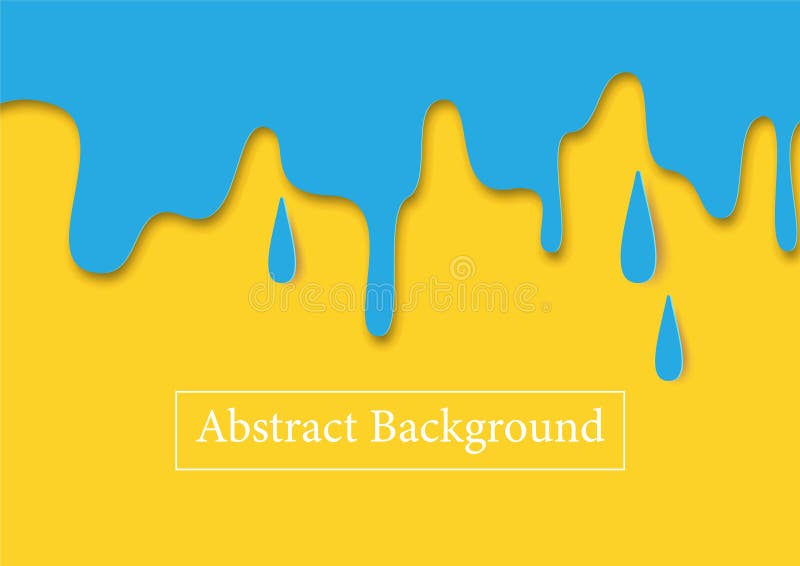 Blue Color Drop on Yellow Background Stock Vector - Illustration of ...