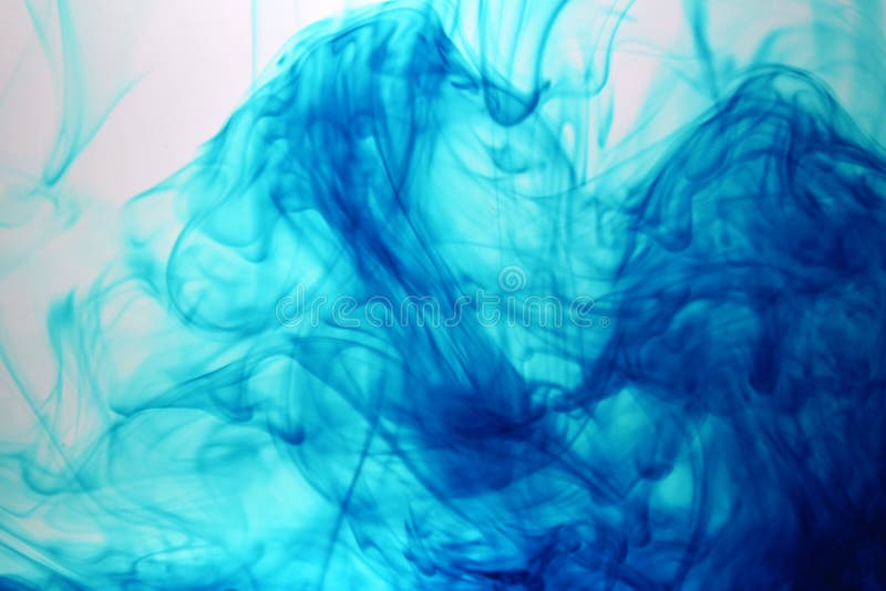 Blue Color Drops in Water Background Stock Photo - Image of flow ...