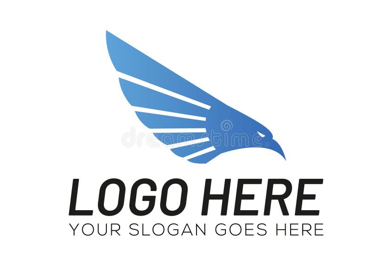 Blue Color Fast Bird Logo Design Stock Vector - Illustration of bird ...