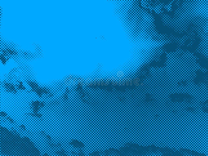 Blue Color Halftone Comic Book Cover Background Dotted Gradient Empty ...