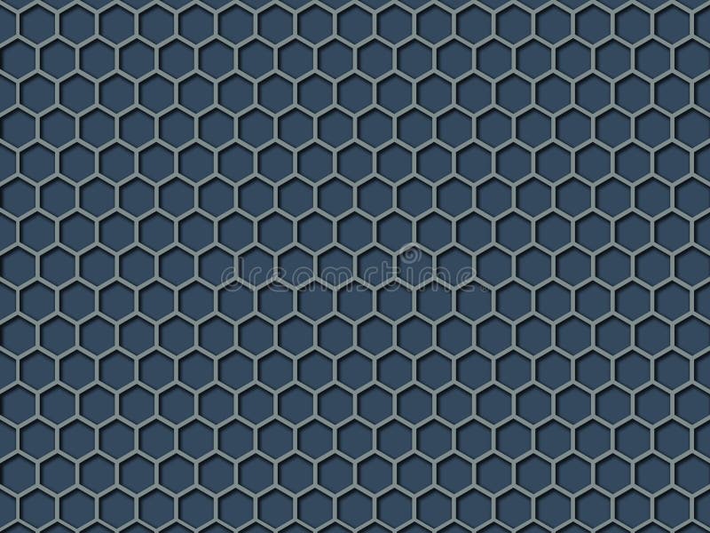 Blue Color Honeycomb Pattern Background Stock Illustration ...