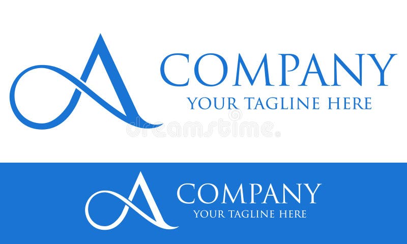 Blue Color Infinity Letter a Logo Design Stock Vector - Illustration of ...