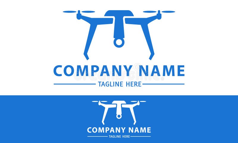 Blue Color Initial Letter T Drone Logo Design Stock Vector ...