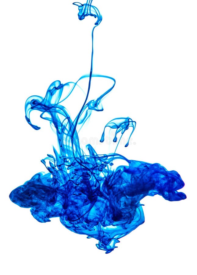 Blue color ink. stock image. Image of light, painted - 131824443