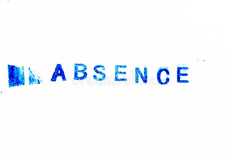 Absence Word On Building Blocks Stock Image - Image of disease, message ...