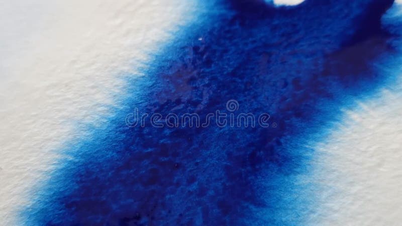 Blue Color Inks Spreading Out Over Wet Paper Background. Stock Video ...