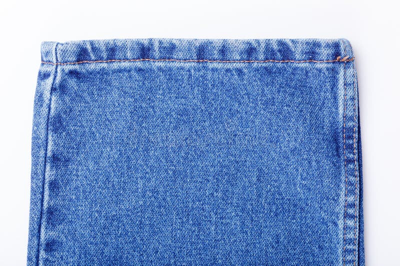 Blue Color Jeans Texture on White Background Stock Photo - Image of ...
