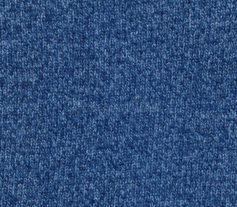 Blue Color Knitting Cloth Texture. Stock Photo - Image of knit, cotton ...