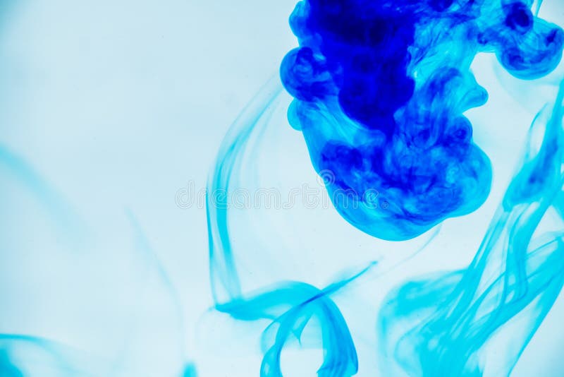 Blue Color Liquid Painting - Abstract Lines, Figures and Patterns Stock ...