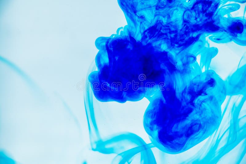 Blue Color Liquid Painting - Abstract Lines, Figures and Patterns Stock ...