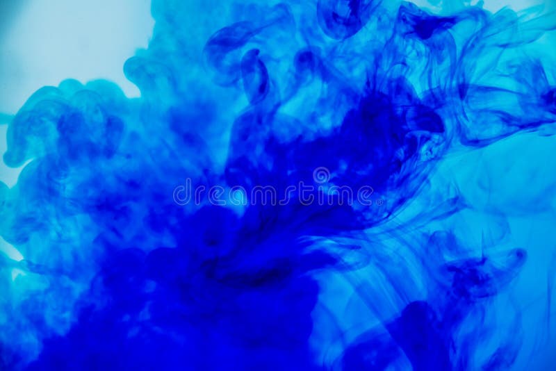 Blue Color Liquid Painting - Abstract Lines, Figures and Patterns Stock ...