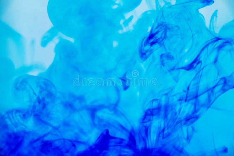 Blue Color Liquid Painting - Abstract Lines, Figures and Patterns Stock ...