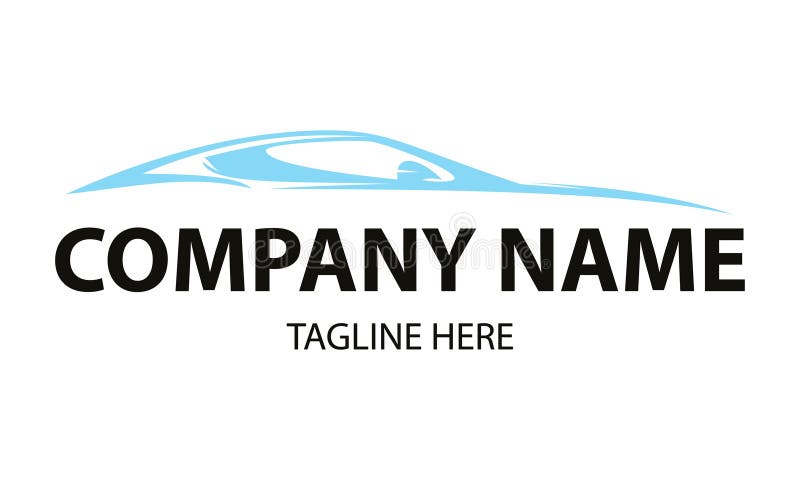 Blue Color Luxury Fast Car Logo Design Stock Vector - Illustration of ...