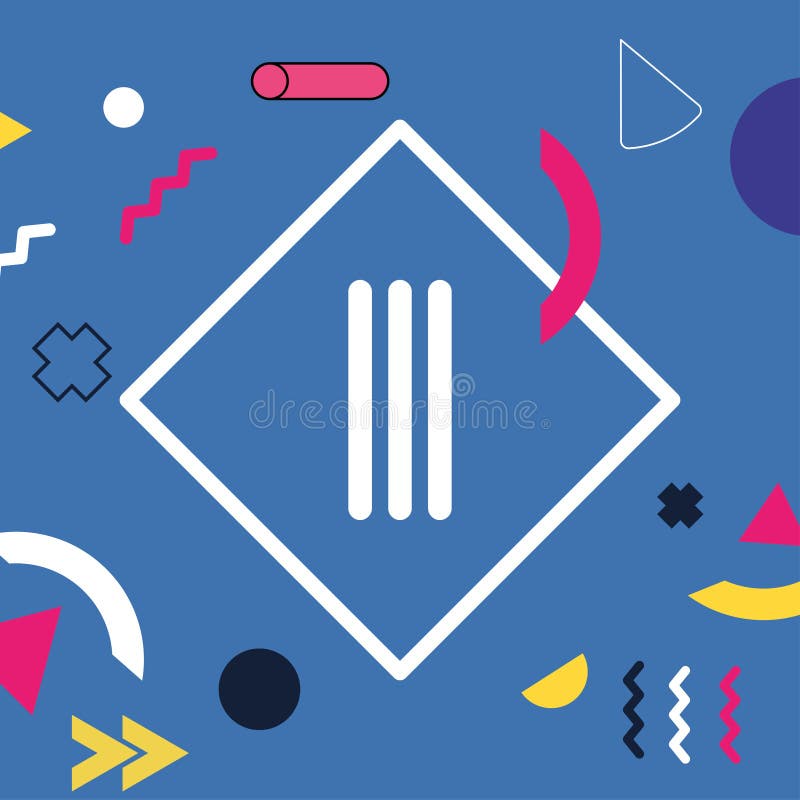 Blue memphis background stock vector. Illustration of artistic - 215849766