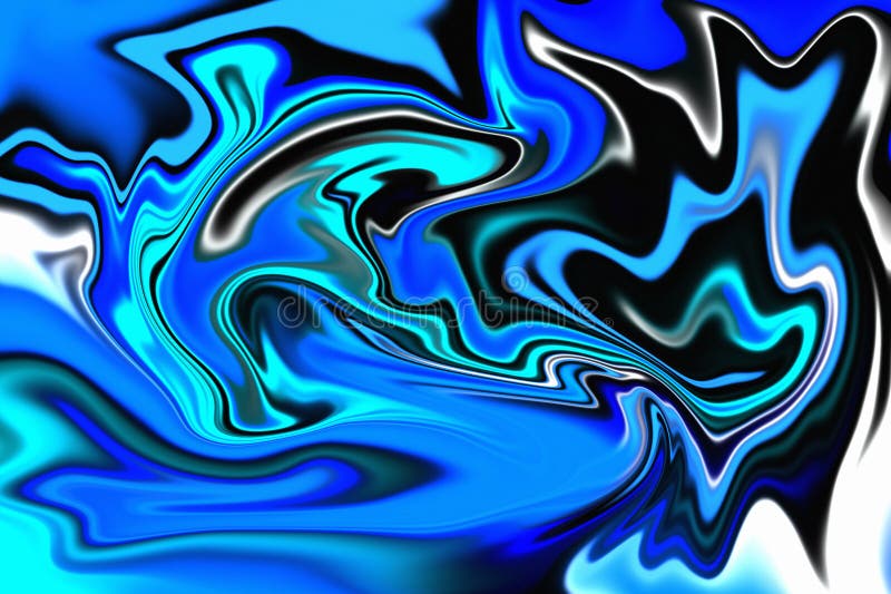 Blue Color Mix Fluid Abstract Stock Illustration - Illustration of ...