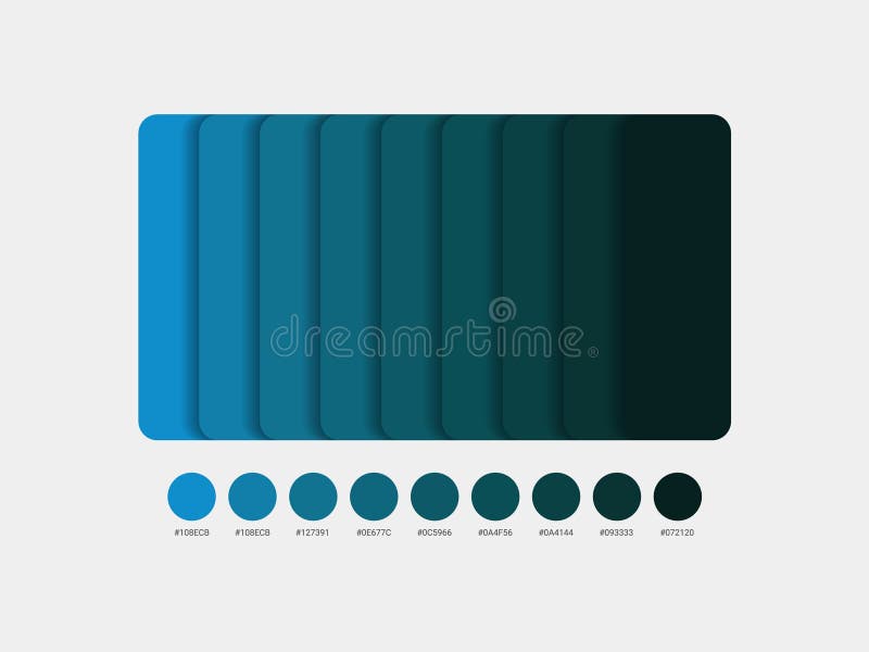 Blue Color Palette with Color Codes Stock Illustration - Illustration ...