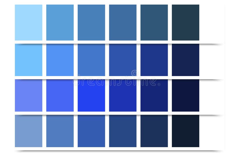 Blue Color Palette. Pastel Color Sky. Gradient Color. Vector ...