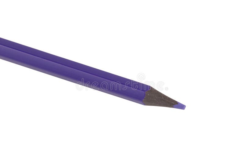 Blue Color Pencil for Art Isolated on the White Stock Image - Image of ...