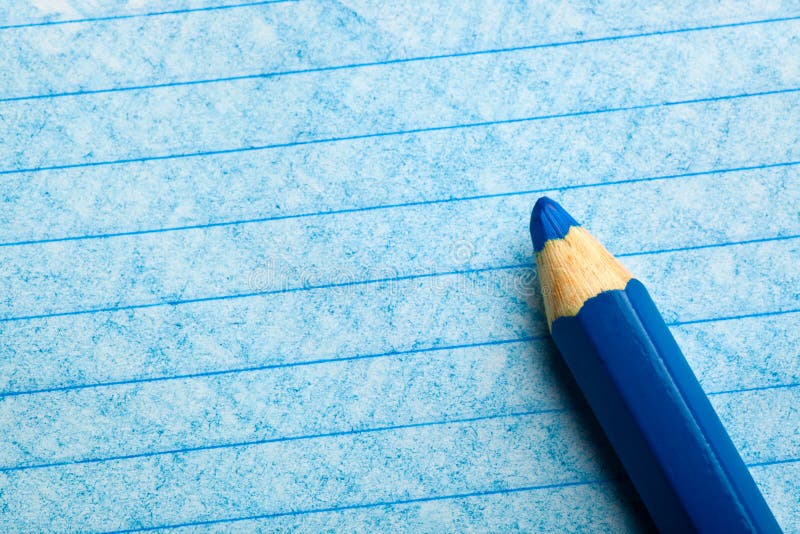 Blue Color Pencil with Coloring Stock Image - Image of blue, pencil ...