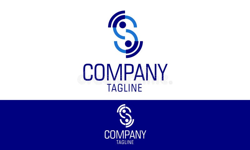 Blue Color People Connect Communication Logo Design Stock Vector ...