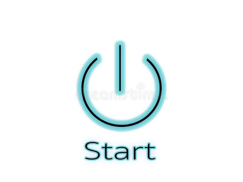 The Green Color Power Icon, Power Symbol and Start Symbol. Stock ...