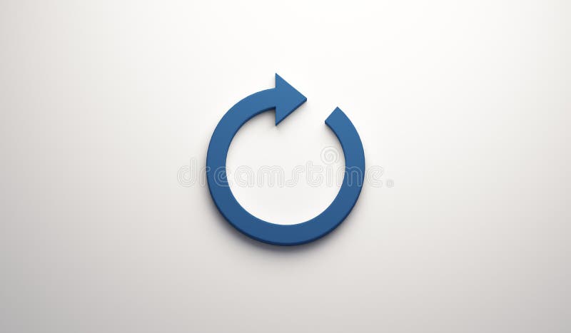 Circular Arrow. Redo, Cycle, Restart. 3D Rendering Illustration Stock ...