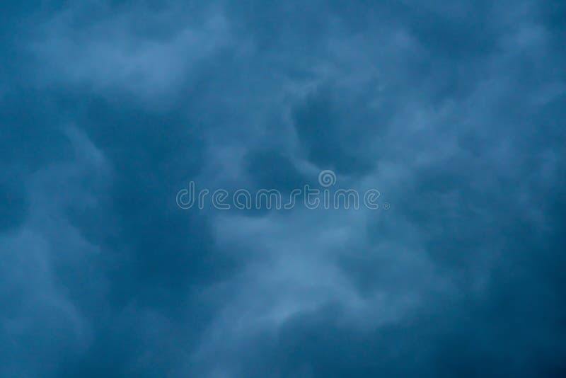 Blue Color Shade of Dense Cloud Cover All of Sky Stock Image - Image of ...