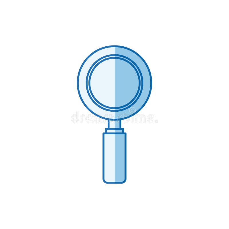 Blue Color Shading Silhouette Magnifying Glass Icon Stock Vector ... Blue Color Shading Silhouette Magnifying Glass Icon Stock Vector ...