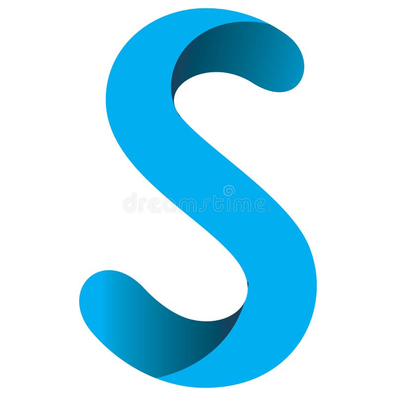 Blue Color Shape Initial Letter S Logo Design Stock Illustration ...