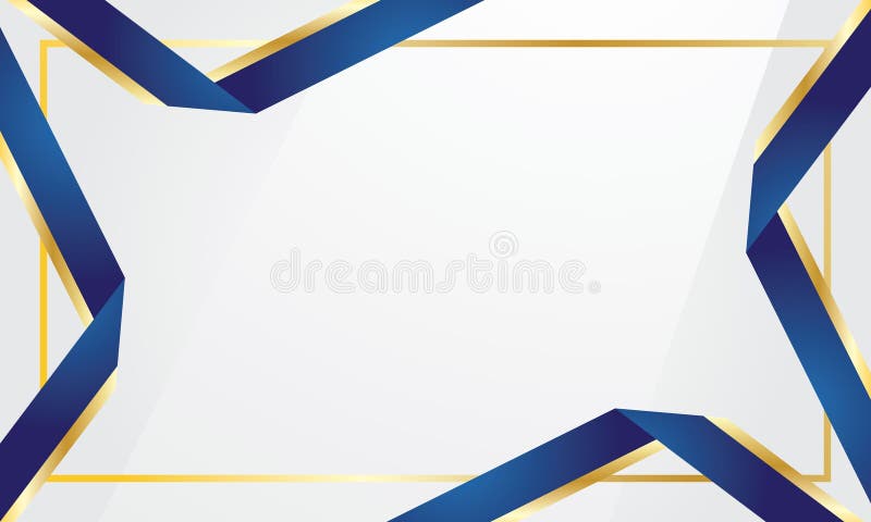 Blue Color Simple Certificate Border Template Background Images Stock ...