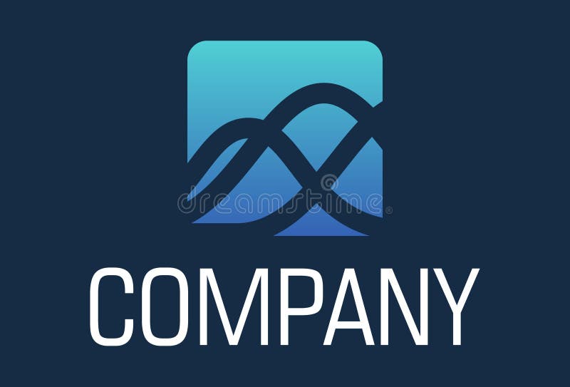 Blue Color Simple Square Finance Chart Logo Design Stock Vector ...